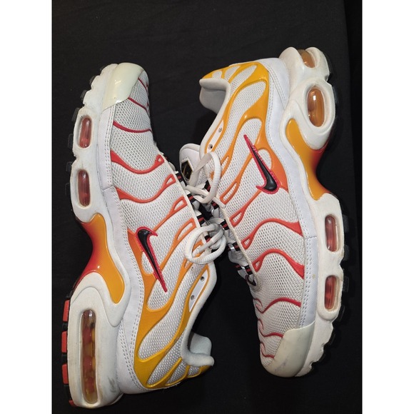 Nike | Shoes | Nike Air Max Plus Tn Sunburn White Yellow Orange Black ...